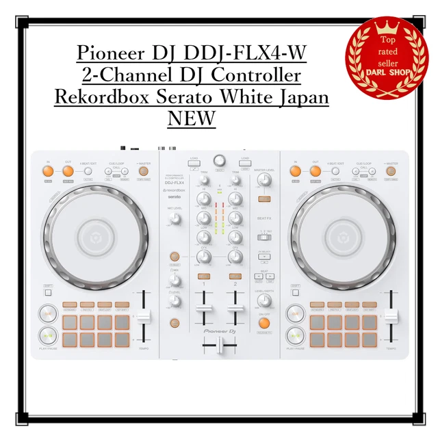 PIONEER DJ DDJ-FLX4-W Controller DJ a 2 canali Rekordbox Serato Bianco ...