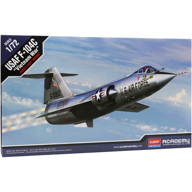 ACADEMY USAF F-104C Starfighter Vietnam War Aircraft Model Kit 12576 ...