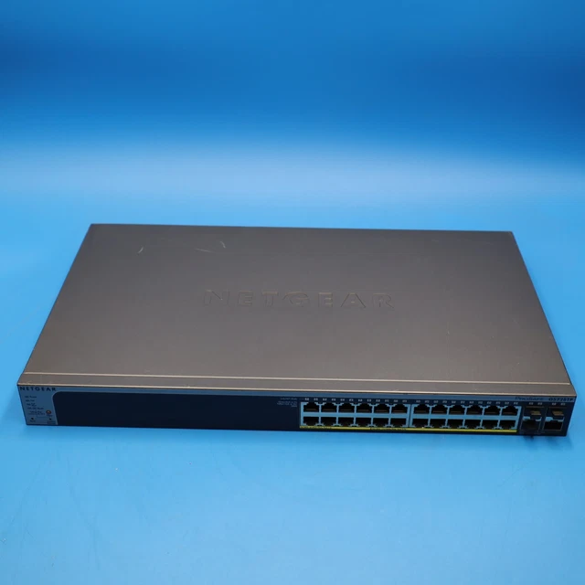 NETGEAR PROSAFE 24-PORT Gigabit Smart Switch Poe+ 4Sfp Gs728Tp Used $75 ...