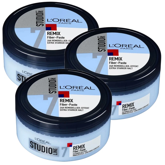 3X 150ML LOREAL Remix Fiber-Paste 24h Remodellier Effekt extra stark L ...