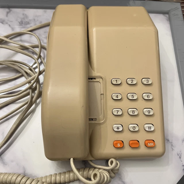 VINTAGE RETRO TELEPHONE BT Viscount Beige 1980s Push Button Classic £11 ...