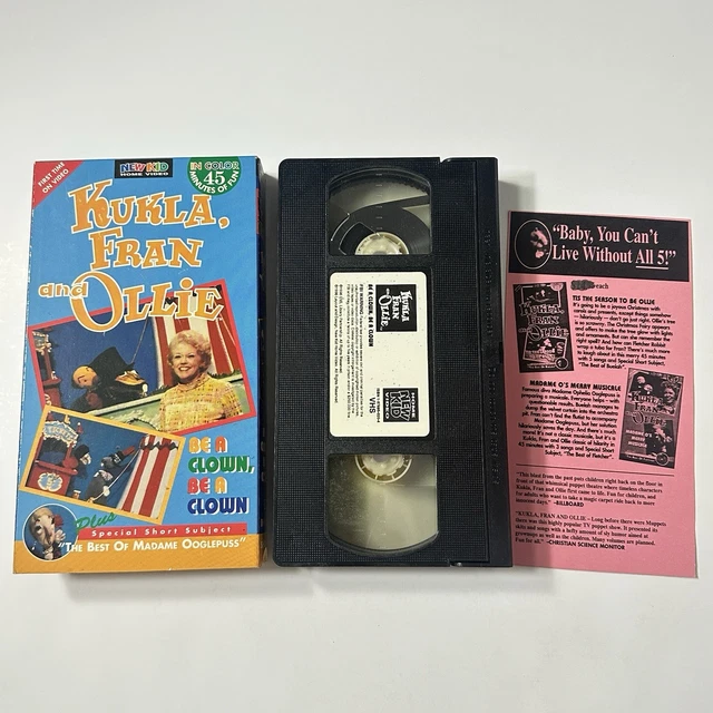 KUKLA, FRAN, AND Ollie - Be A Clown, Be A Clown (VHS, 1996) £9.86 ...
