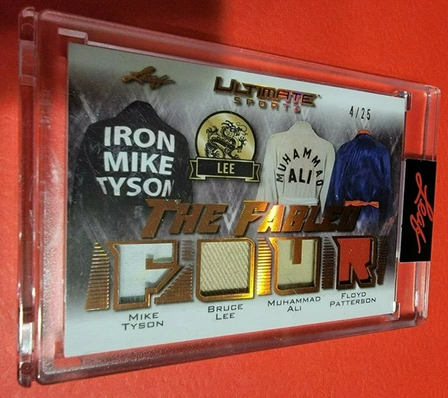 BRUCE LEE MUHAMMAD Ali Mike Tyson Floyd Patterson Jersey Card 4/25 Leaf ...
