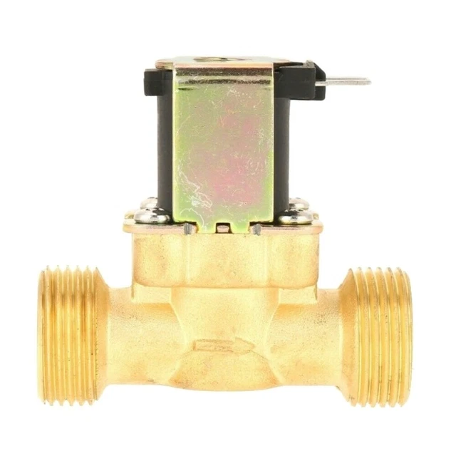 DC24V 12V AC220V 1/2inch Electric Solenoid Valve Normally Closed Brass ...