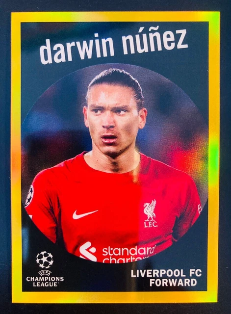 2022-23 TOPPS CHROME UCC 1959 Darwin Nunez Liverpool Gold Fractor Card ...