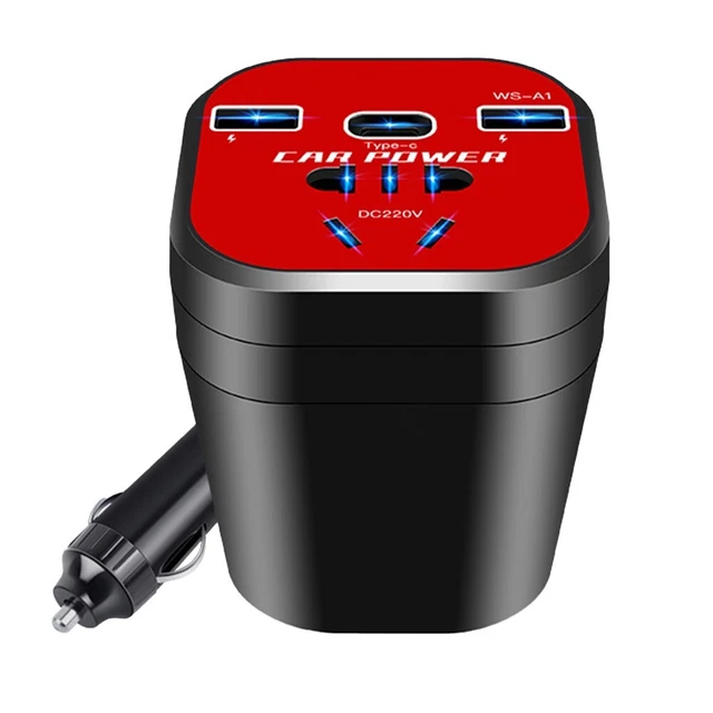 ONDULEUR DE PUISSANCE 12V 24V à 220V facile à utiliser avec écran LED et port EUR 21,74 ...