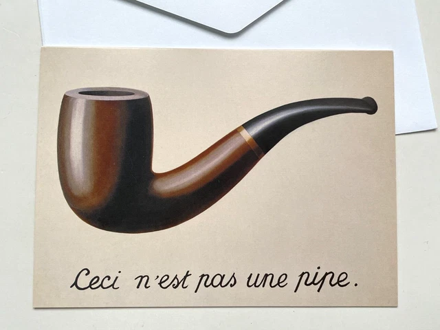CARTE NEUF RENÉ Magritte La Trahison des images 1929 avec l'enveloppe ...