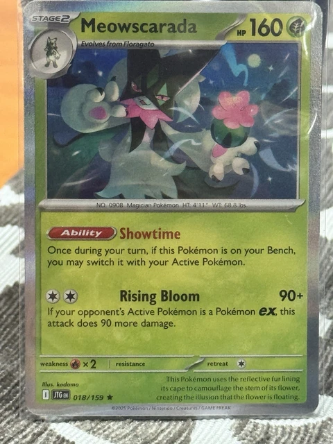 MEOWSCARADA 18/159 POKÉMON TCG 2025 Rare Journey Together Near Mint $5. ...