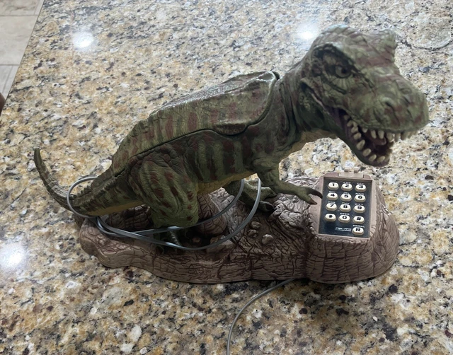 VINTAGE 1994 TELEMANIA Dinosaur Tyrannosaurus T-Rex Telephone Missing ...