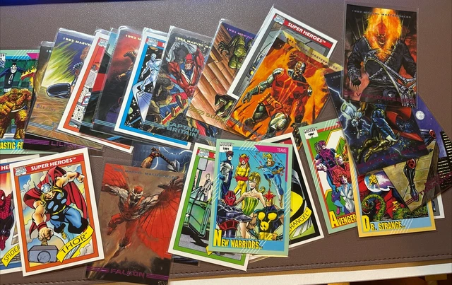 VINTAGE 1990’S MARVEL Comics Trading Cards Superheroes Villains Lot 25 ...