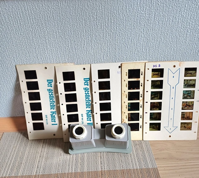 STEREOMAT 3D DDR + Sandmännchen, Märchen, Teddy, Mäuse Maliscop Dia ...