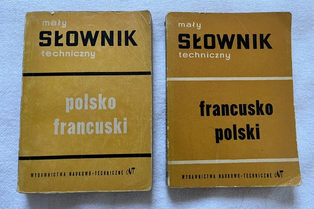 SLOWNIK FRANCUSKO-POLSKI, POLSKO-FRANCUSKI, techniczny, 2 x books ...