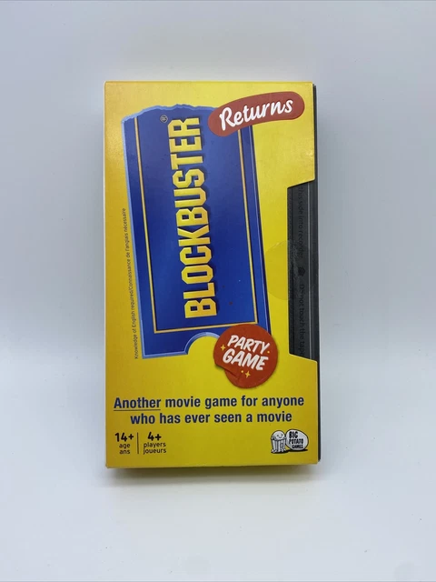 BLOCKBUSTER VIDEO RETURNS Party Game Movie Trivia Card Board Game Set ...