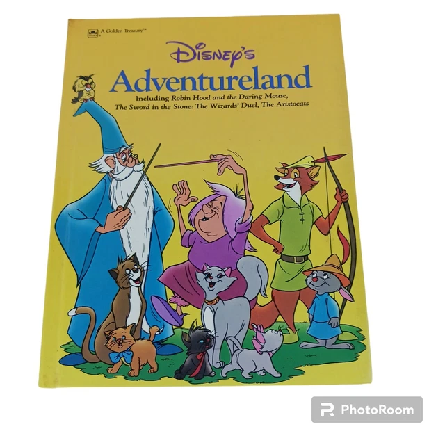 DISNEY’S ADVENTURELAND ROBIN Hood Sword in the Stone & Aristocats HC ...
