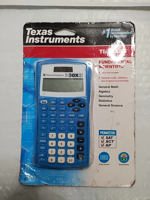 TEXAS INSTRUMENTS TI-30X IIS ~ Two-Line Scientific Calculator (Blue ...