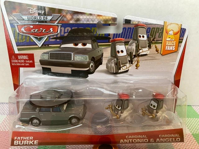 MATTEL DISNEY PIXAR Cars 3-Pack Race Fans Father Burke Cardinal Antonio ...