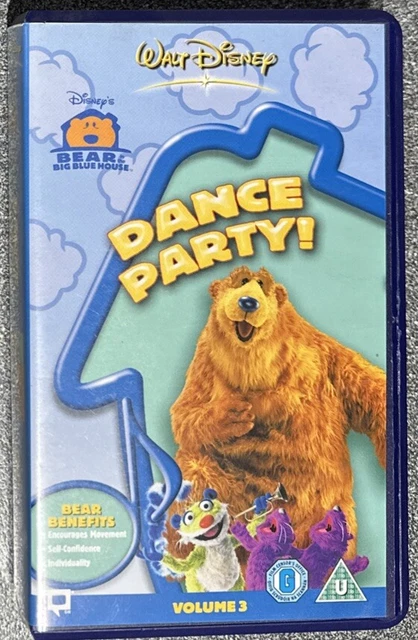 Disney Bear In The Big Blue House Vhs Video Volume 3 Dance Party