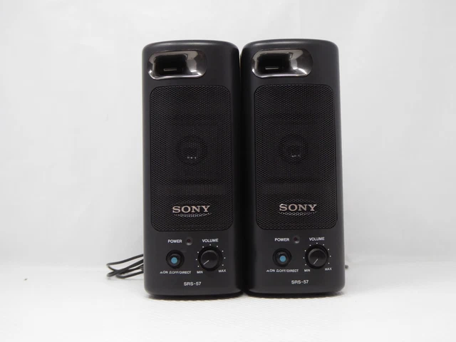 SONY SRS-57 PORTABLE Surround Speakers Black BP4 £6.50 - PicClick UK