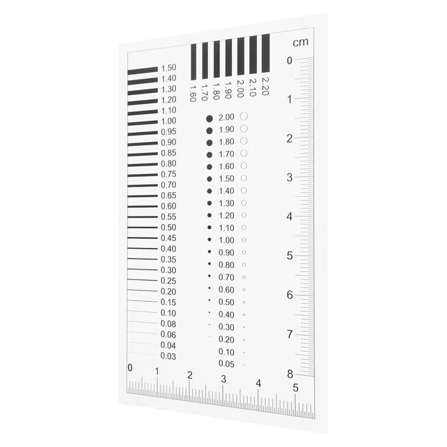 GAUGE FILM RULER Defect Measurement Chart Defects Measuring Tool £5.95 ...