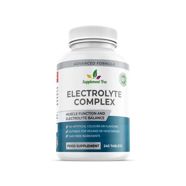 ELECTROLYTES COMPLEX | 240 Vegan Tablets | Electrolyte Pills with ...