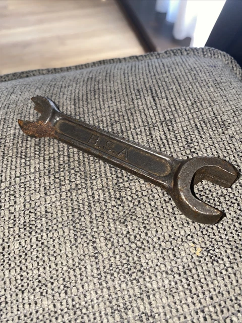 VINTAGE BSA SMALL 4 Way Open Ended Spanner Wrench Motorcycle Tool kit £ ...