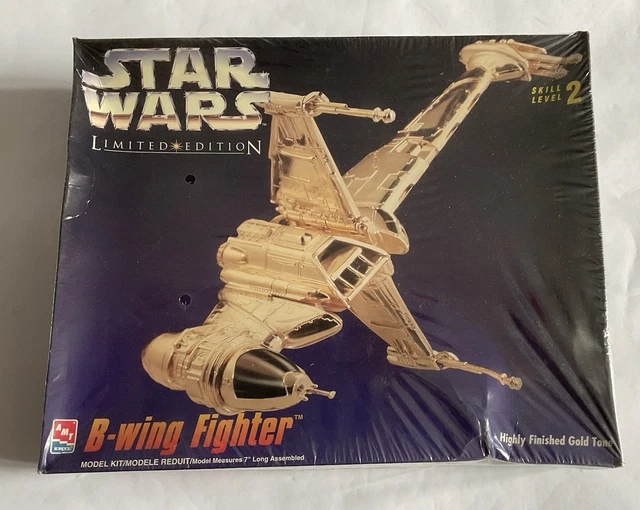 AMT/ERTL STAR WARS Gold B-Wing Fighter Model Kit Limited Edition 1995 £ ...
