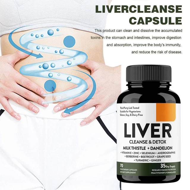 60 PCS LIVER Cleanse Capsule Support Clear Lungs a Healthy Lungs ...