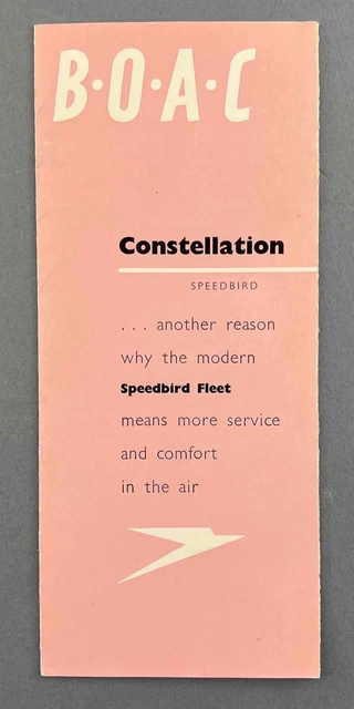 BOAC LOCKHEED CONSTELLATION Airline Brochure Cutaway 1949 B.o.a.c ...