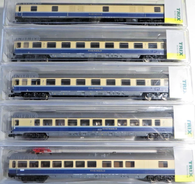 MINITRIX 15860.001 N Express Train Wagon Set " Rheingold " With Tail ...