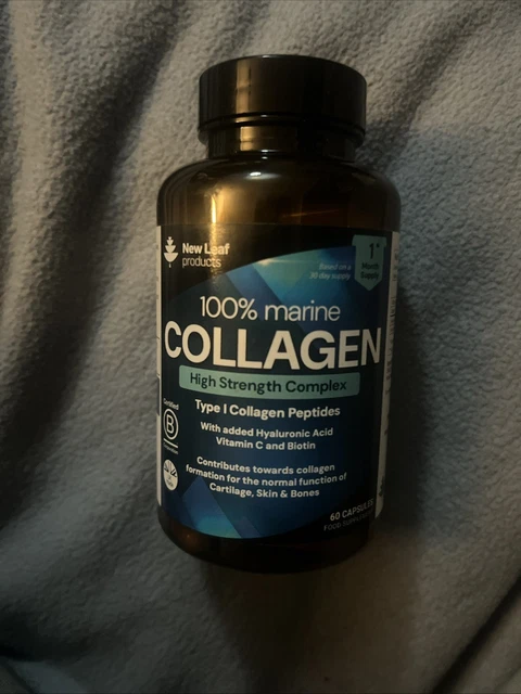 HYDROLISED MARINE COLLAGEN Capsules 1060mg Type 1 Pure Max Strength ...