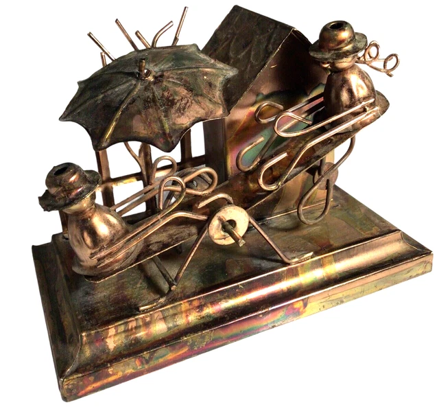 COPPER ART MUSIC Box Seesaw Animated Plays "Its A Small World" Chinese ...