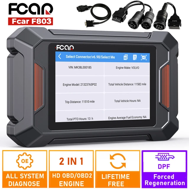 FCAR F803 HEAVY Duty Truck Scanner DPF Regen Tool for Cummins,Cat ...