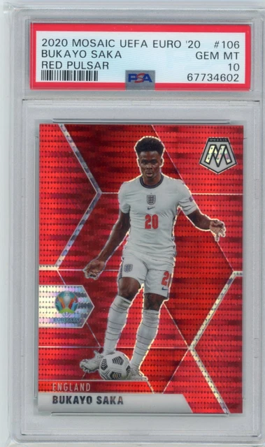 BUKAYO SAKA 2021 Mosaic UEFA 2020 Red Pulsar PSA 10 #106 Rookie RC £118.00 - PicClick UK