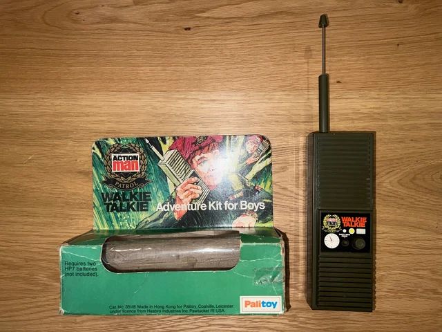 RARE VINTAGE ACTION Man Patrol Walkie Talkie Adventure Kit For Boys ...