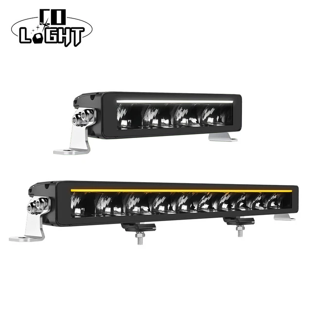 SLIM 22& 32& 42" 52" Night LED Light Bar Offroad DRL Position Park ...
