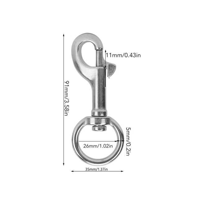 4PCS SWIVEL EYE Bolt Snap Hook 316 Stainless Steel Marine Grade Scuba ...