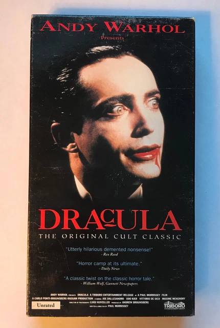 ANDY WARHOL DRACULA VHS Unrated 70s Camp Horror Blood for Dracula Udo Kier NTSC $22.99 - PicClick CA