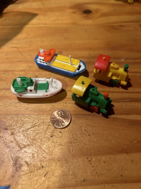 BRUDER GERMANY MINI Plastic Toy Train Engine Car Boat Ship Vehicles $18 ...