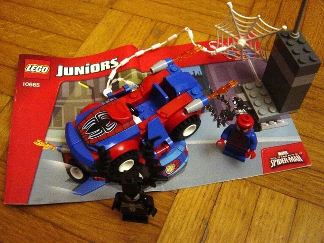 LOT LEGO MARVEL Spider-Man Spider-Car Pursuit voiture + 2 figurines ...