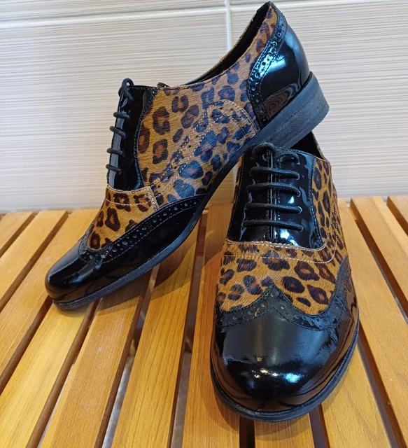 CLARKS HAMBLE OAK Leopard Print Pony Hair Leather Brogue Dress Shoes Size UK6.5 38.00 PicClick UK