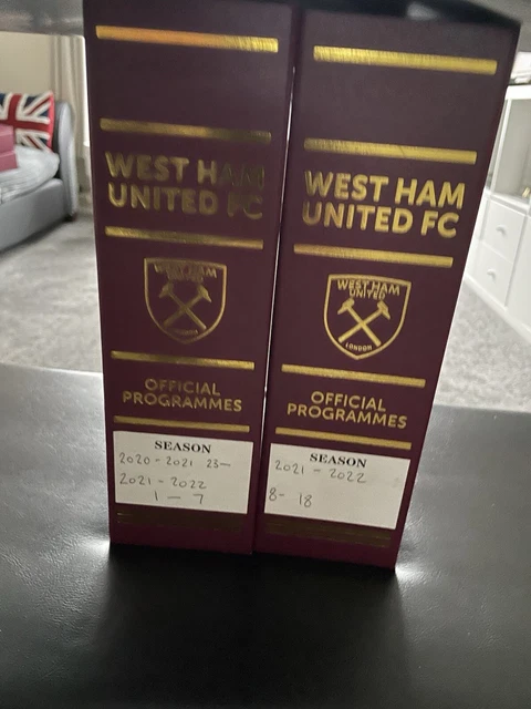 WEST HAM UNITED football programmes2021-22 Season £30.00 - PicClick UK