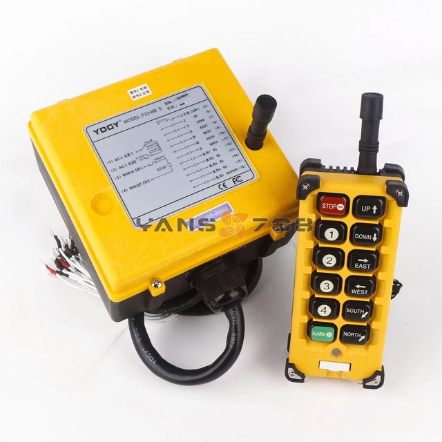 HOIST CRANE RADIO Wireless Remote Control AC 220V F23-BB 1 Emitter +1 ...