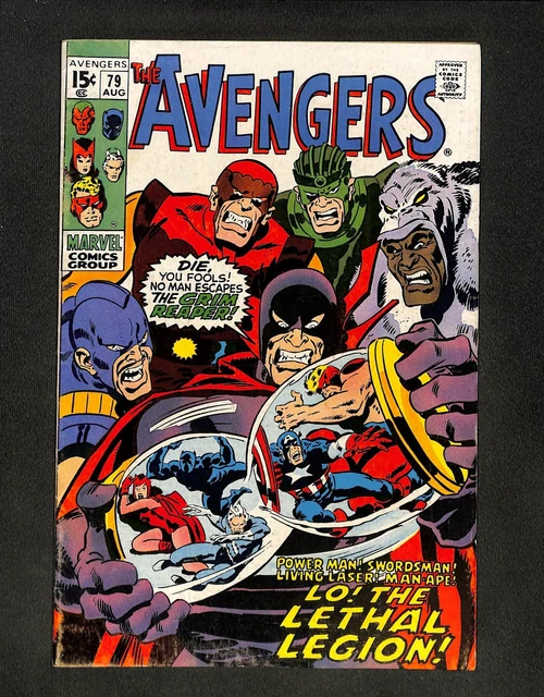 AVENGERS #79 GRIM Reaper ! Épéiste ! Power Man ! Housse Buscema ...