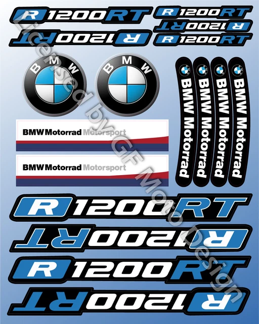 R1200RT MOTORRAD AUFKLEBER Laminiert Decal Sticker BMW R1200 RT Blau ...