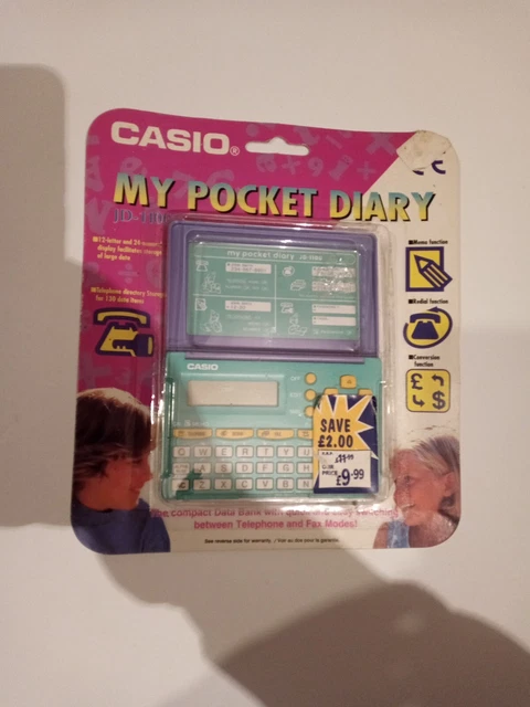 CASIO MY POCKET Diary JD-1100 PDA (Still Sealed) 1990s Vintage £12.99 ...
