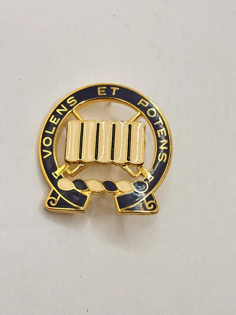 VINTAGE US ARMY 7th Infantry Regiment Unit Volens Et Potens Pin Pinback ...