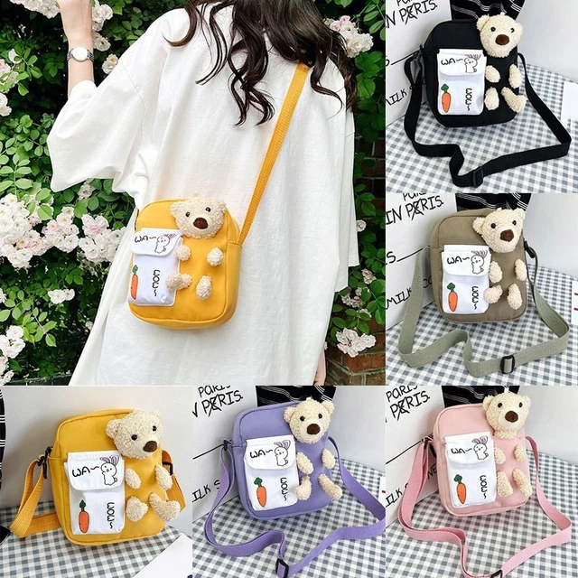 FEMALE SMALL CUTE Crossbody Bags Shoulder Messenger Bag Handbags Canvas ...