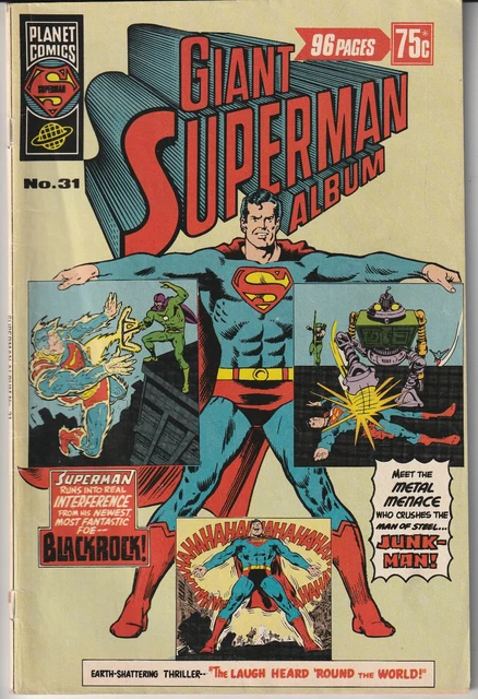 AUSTRALIAN COMIC: GIANT Superman Album #31 Planet Comics 1977 "96 Pages ...
