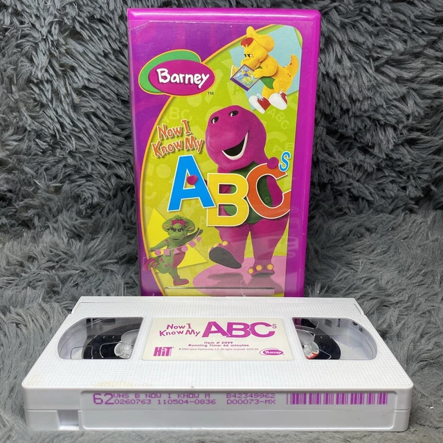 BARNEY NOW I Know My ABC's VHS Tape 2004 Kids Cartoons Show Clamshell ...