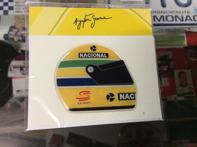 AYRTON SENNA OFFICIAL Helmet 1990 3D Epoxy Sticker/Decal New $40.00 ...